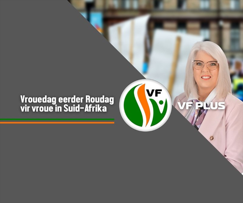 Vryheidsfront Plus | Vrouedag eerder Roudag vir vroue in Suid-Afrika